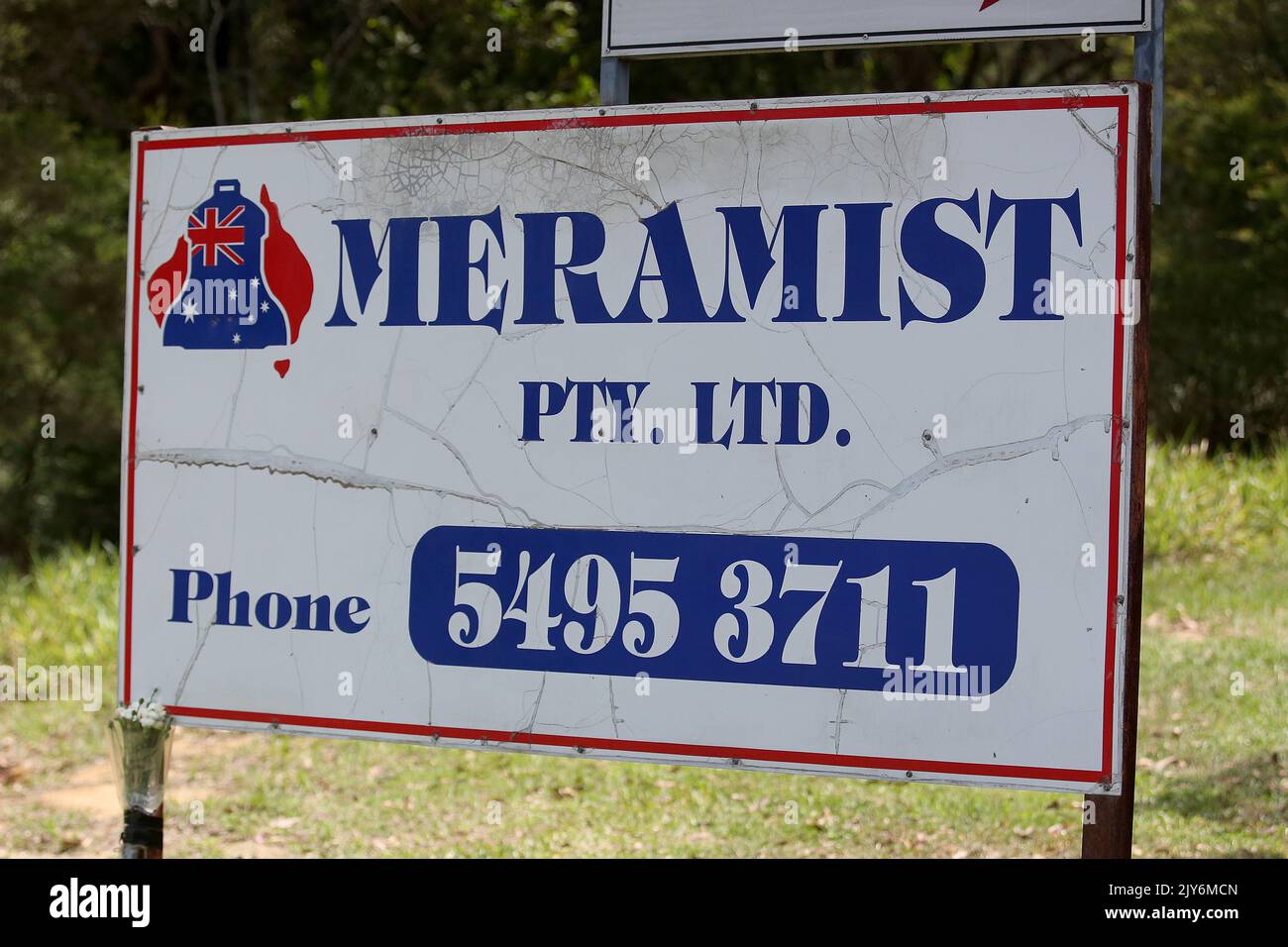 The entrance to the Meramist Abattoir in Caboolture, north of Brisbane ...
