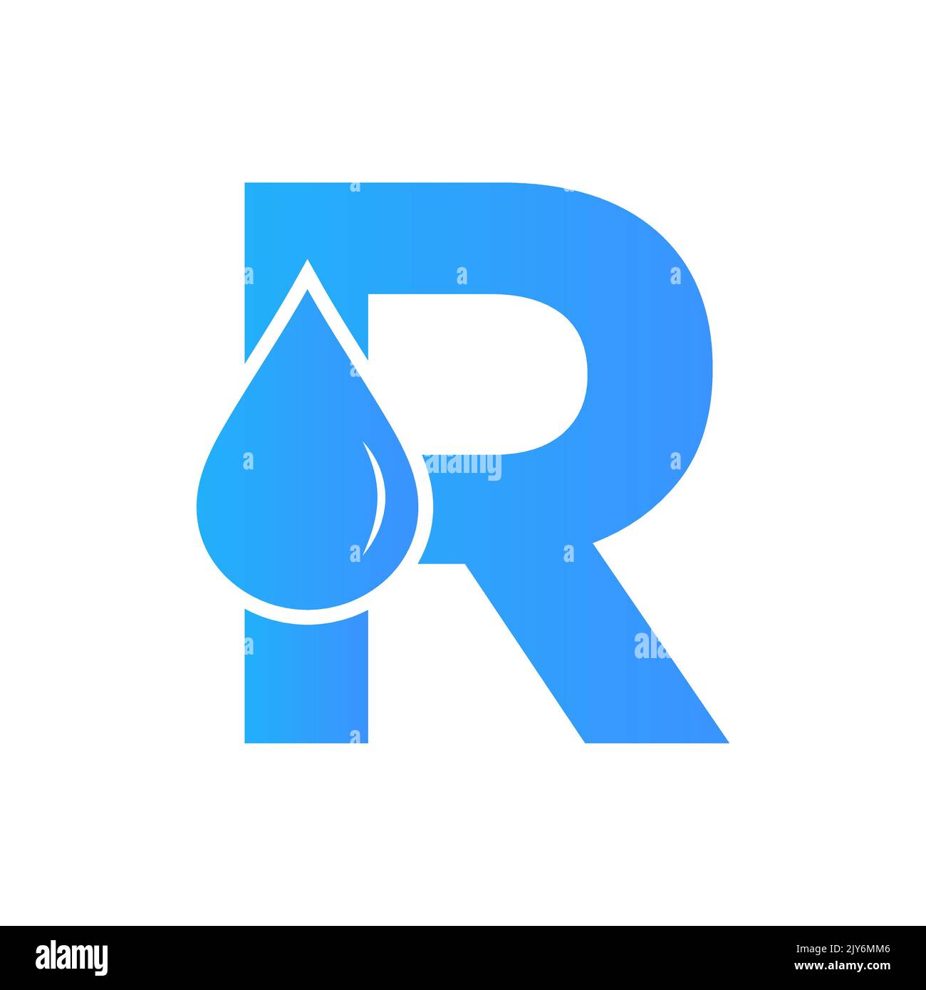 Letter R Water Logo Element Vector Template. Water Drop Logo Symbol ...