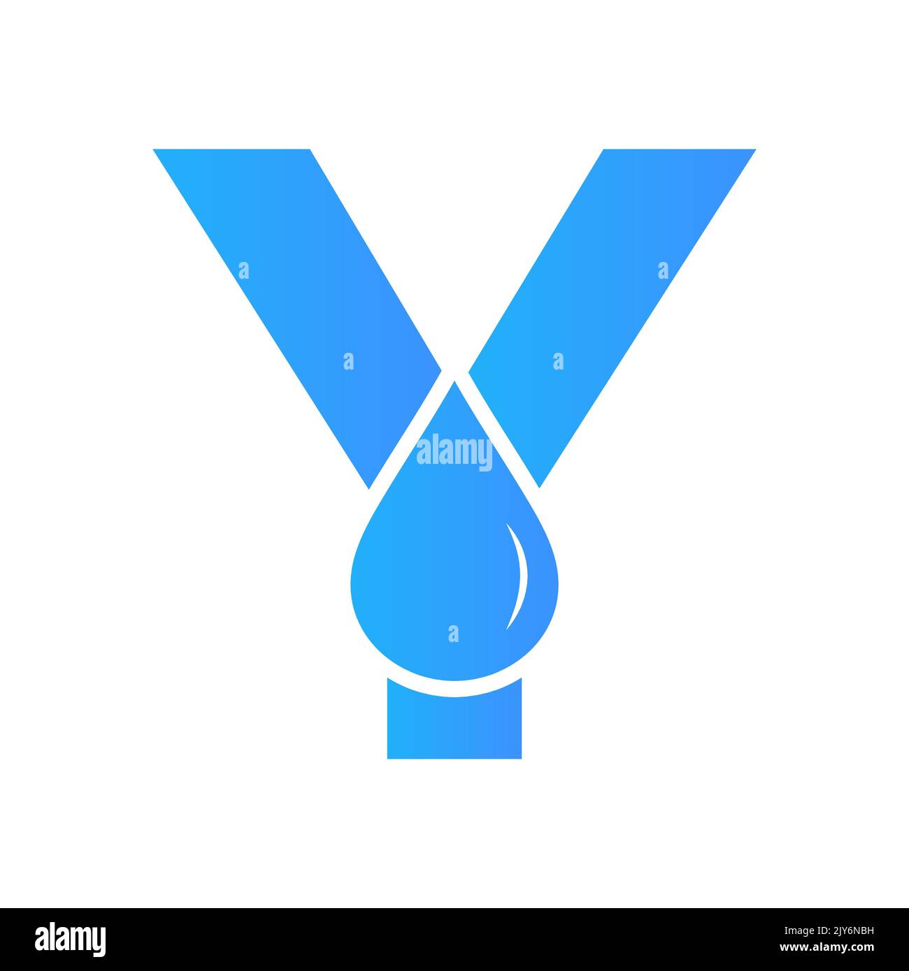 Letter Y Water Logo Element Vector Template. Water Drop Logo Symbol ...