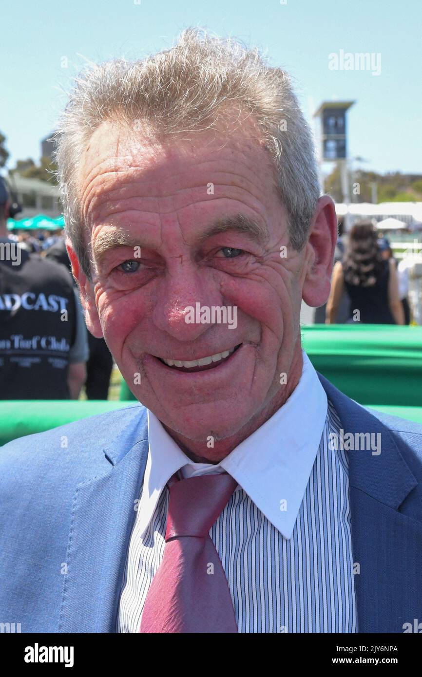 Trainer Gerald Ryan is seen after Time Is Precious wins race 1, the ...