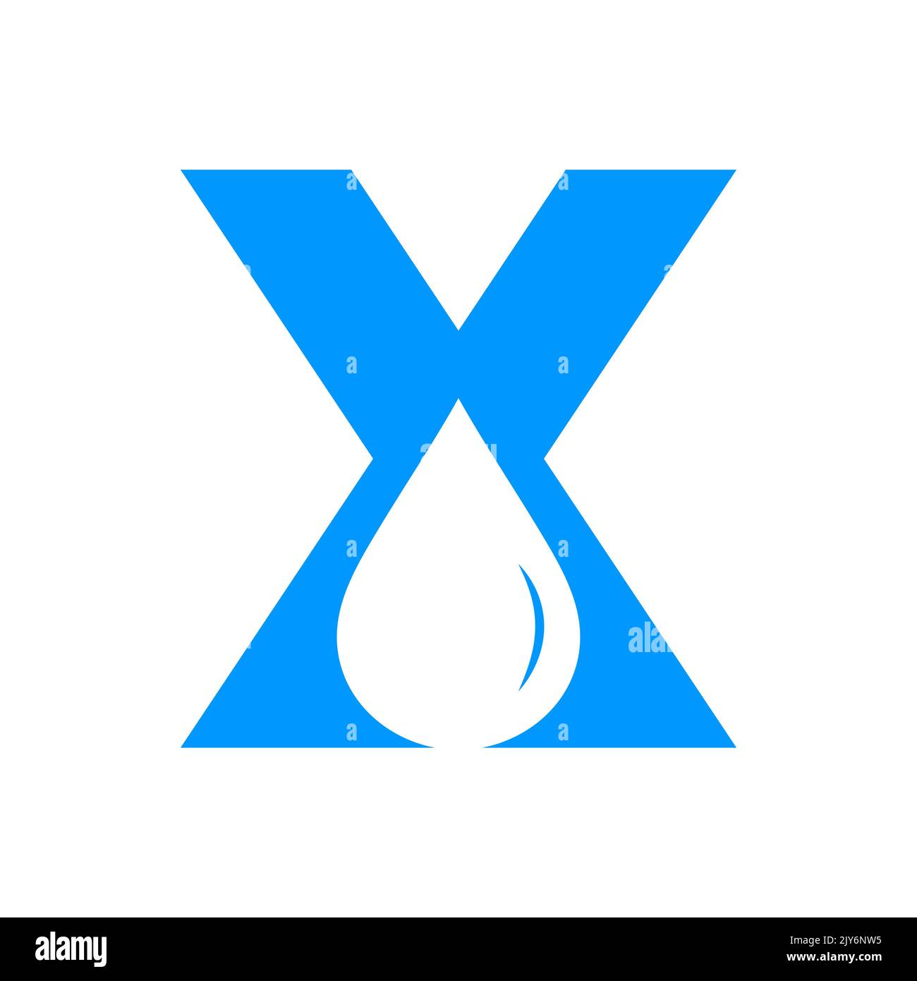 Letter X Water Logo Element Vector Template. Water Drop Logo Symbol ...