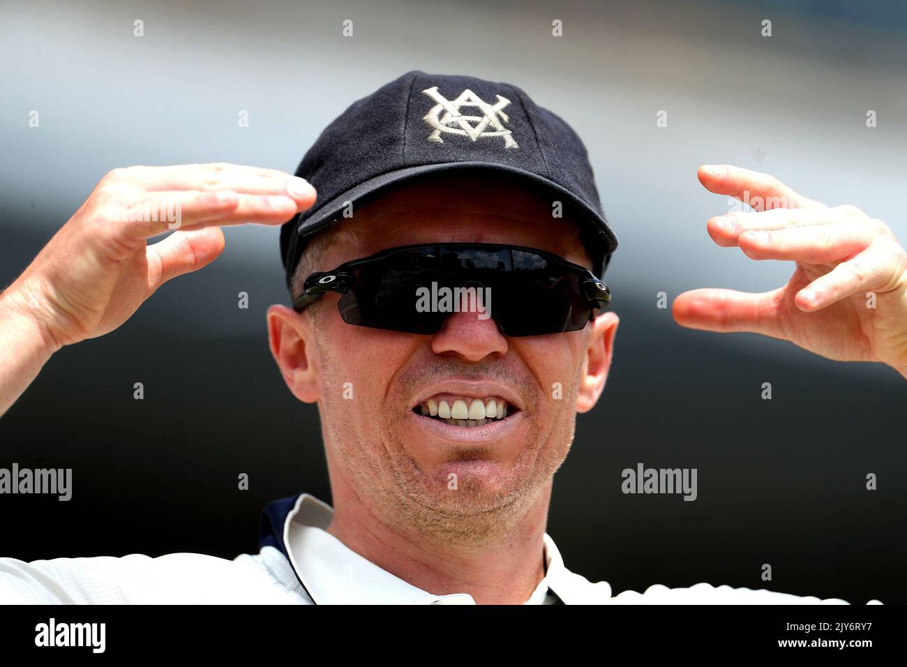 Peter Siddle of Victoria is seen during day 3 of the Marsh Sheffield ...