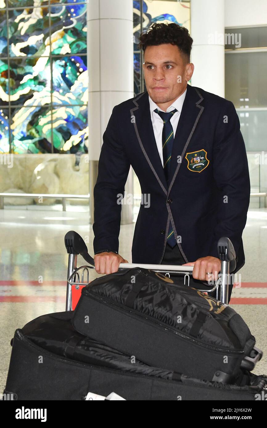 Wallabies utility back Matt To'omua arrives at Sydney International ...