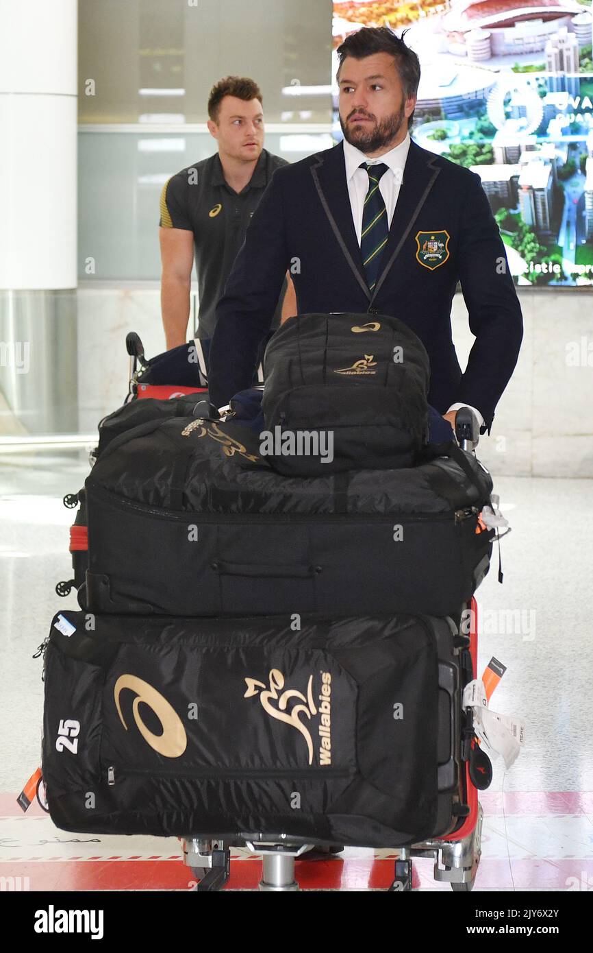Wallabies back Adam Ashley-Cooper arrives at Sydney International ...