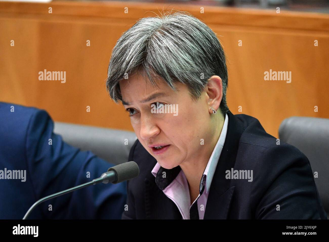 Shadow Minister for Foreign Affairs Penny Wong at a Senate Estimates ...