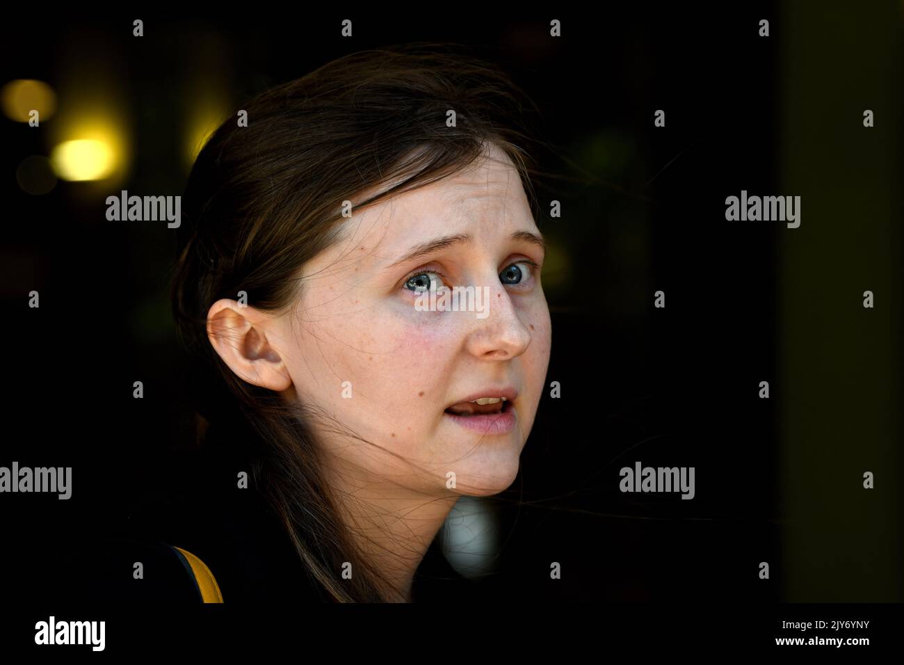 The sister of Nicole Lewanski is seen at Downing Centre Court in Sydney ...