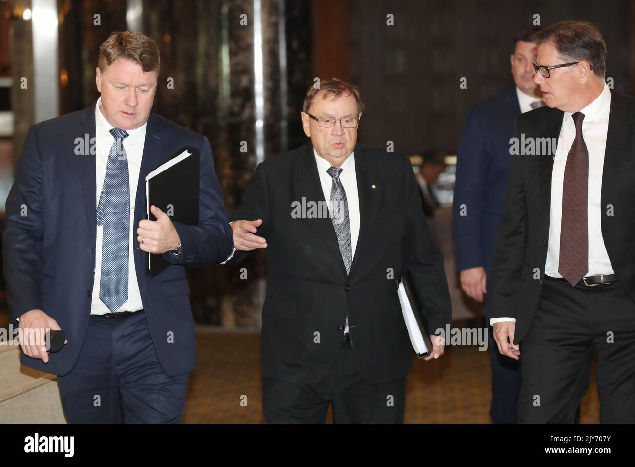 Non-executive directors Michael Johnston, Harold Mitchell and Guy ...