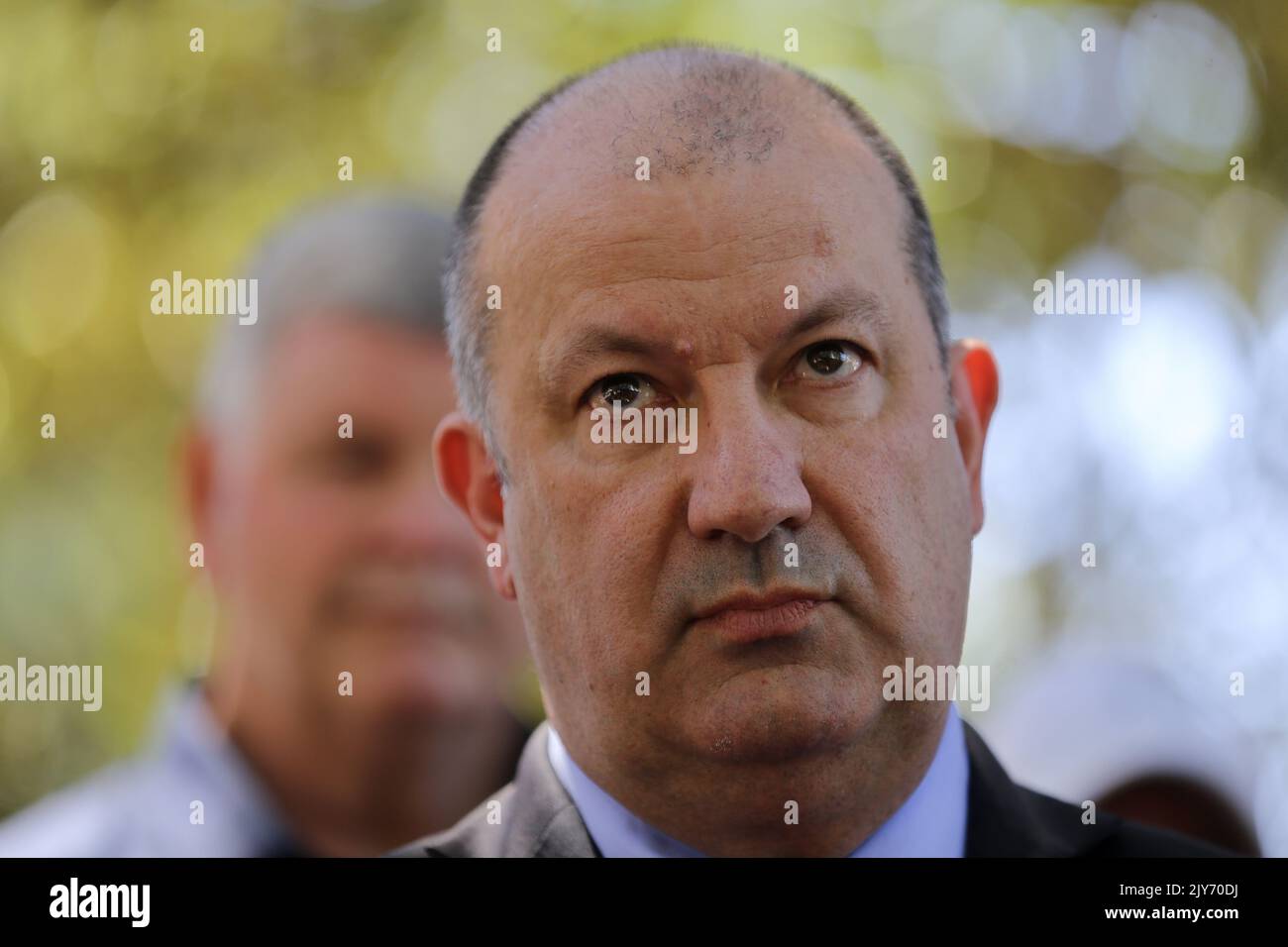 Secretary of Unions NSW Mark Morey during a press conference at NSW ...