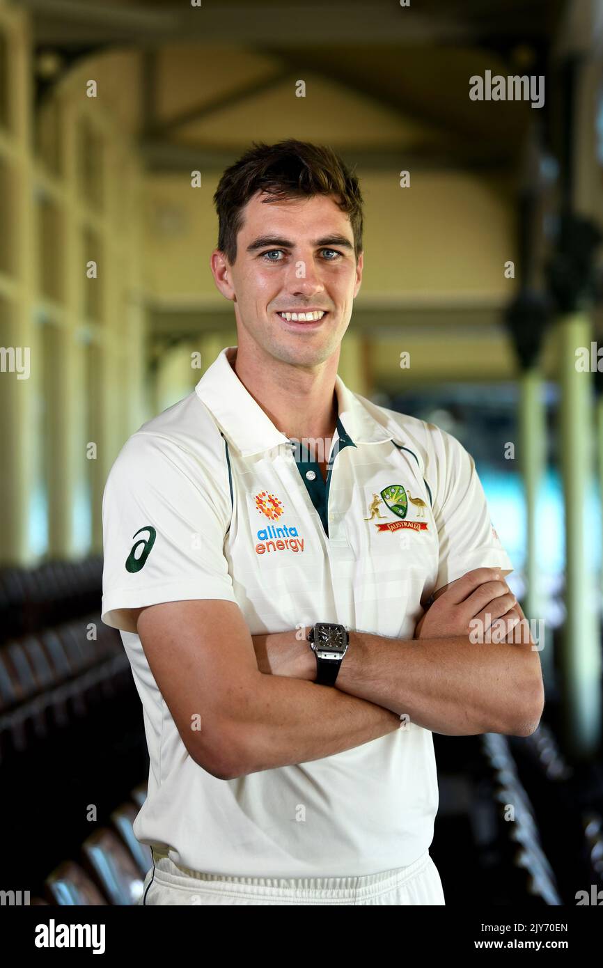 Australian cricketer Pat Cummins poses for a photograph at the Foxtel ...