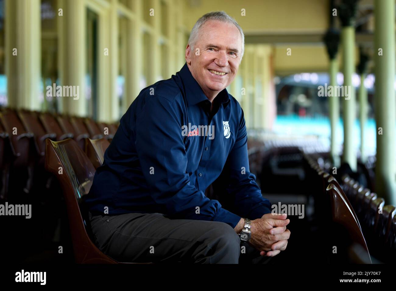 Former Australian cricketer Allan Border poses for a photograph at the ...