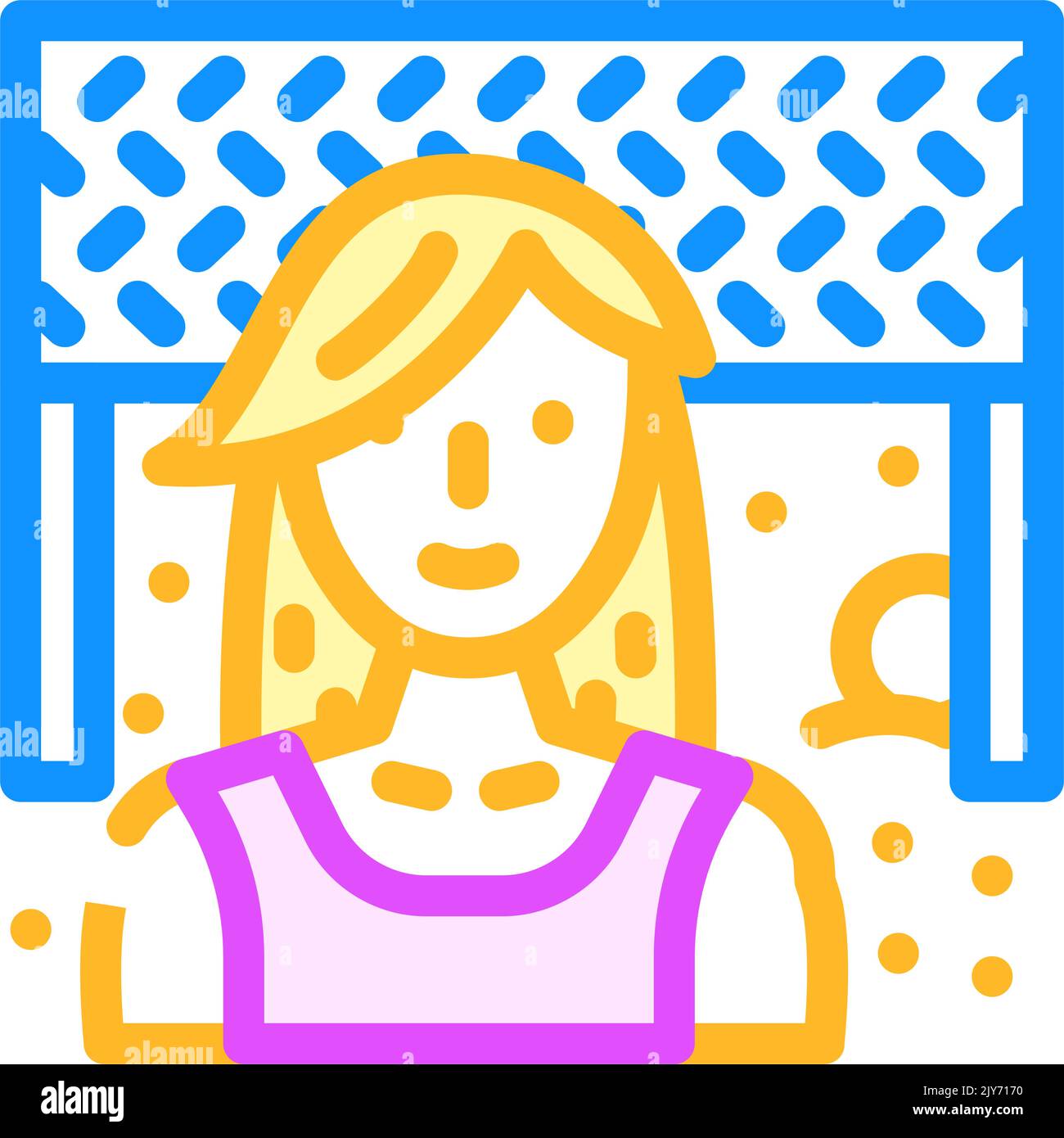 volleyball female sport color icon vector illustration Stock Vector ...