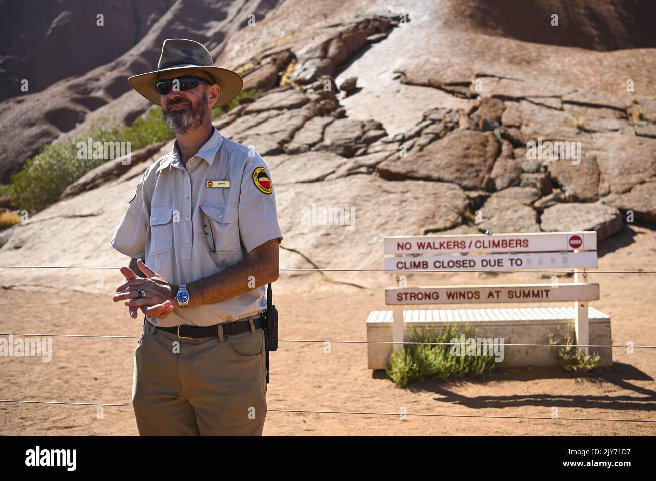 Operations Manager of Uluru Kata-Tjuta Park Steven Baldwin poses for ...