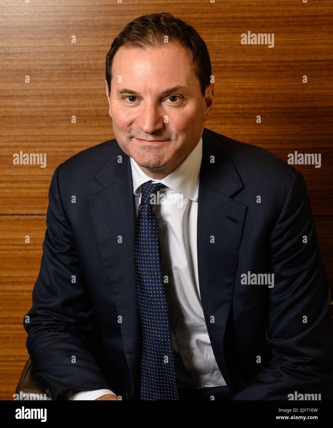 Origin Energy CEO Frank Calabria posing for a portrait after delivering ...