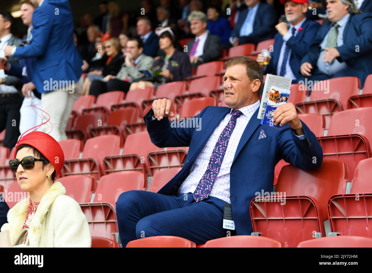 AFL and AFLW match review boss Michael Christian reacts after race 1 ...