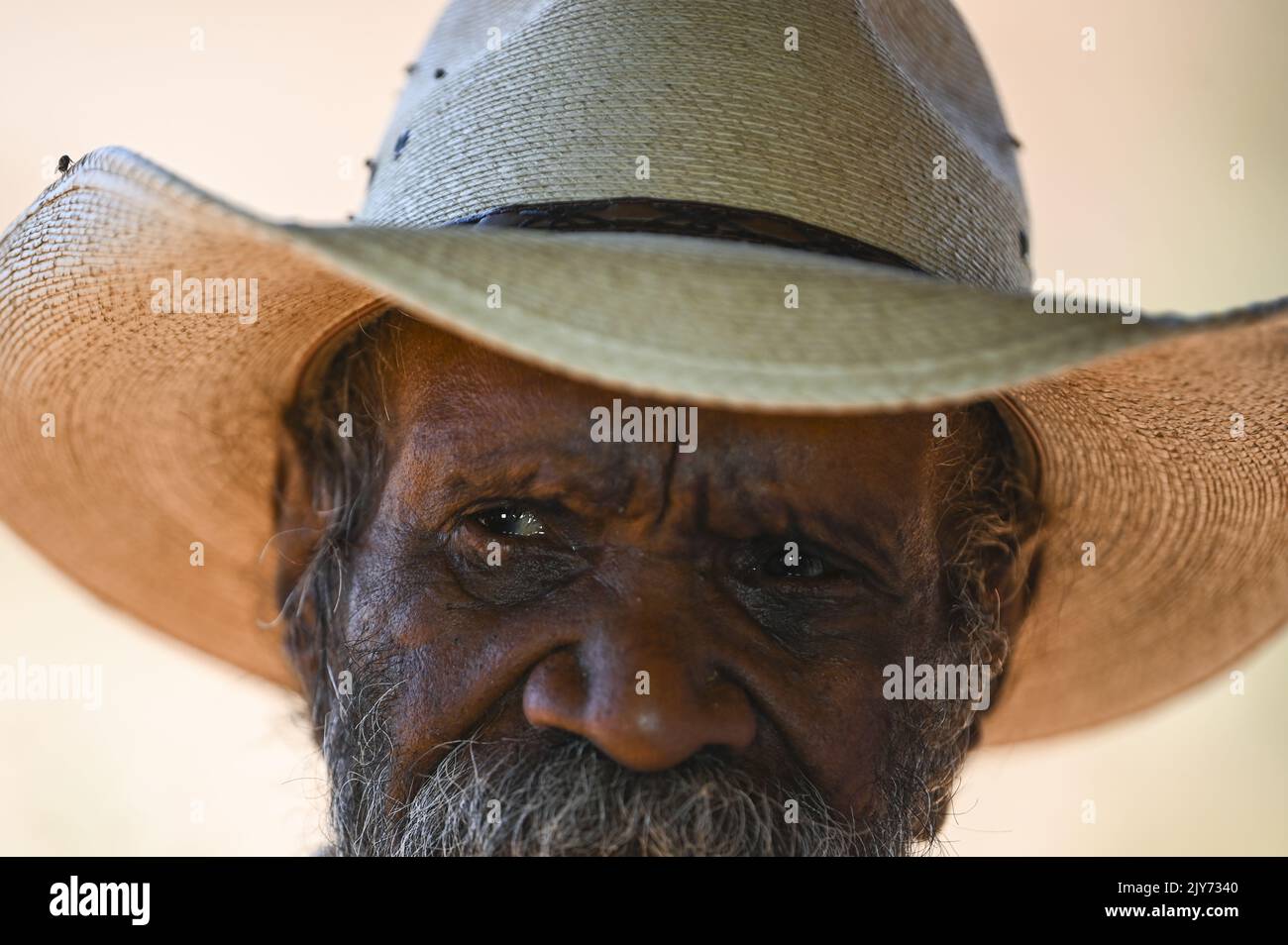 Traditional owner Cassidy Uluru speaks to the media at Uluru-Kata Tjuta ...
