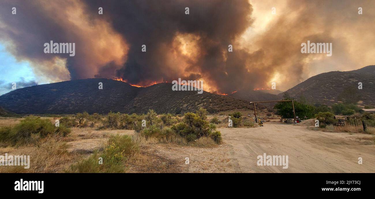 Hemet, California, USA. 6th Sep, 2022. Crews battle the Fairview fire ...