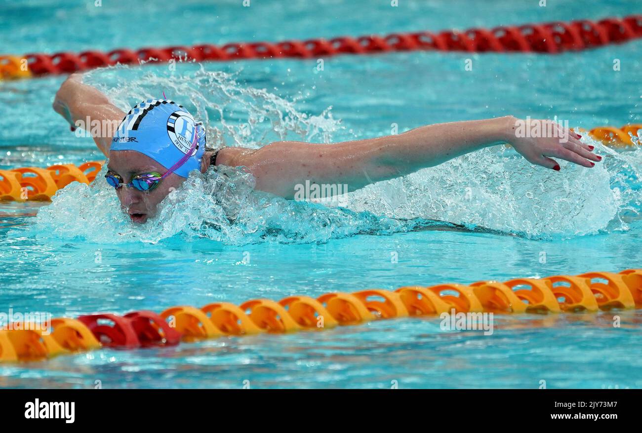Meg Bailey is seen competing in the womenâ€™s 200m butterfly final ...
