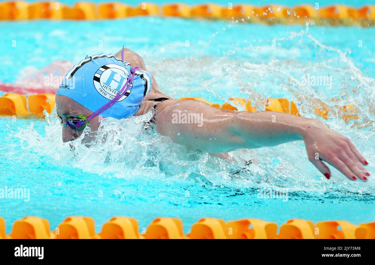 Meg Bailey is seen competing in the womenâ€™s 200m butterfly final ...