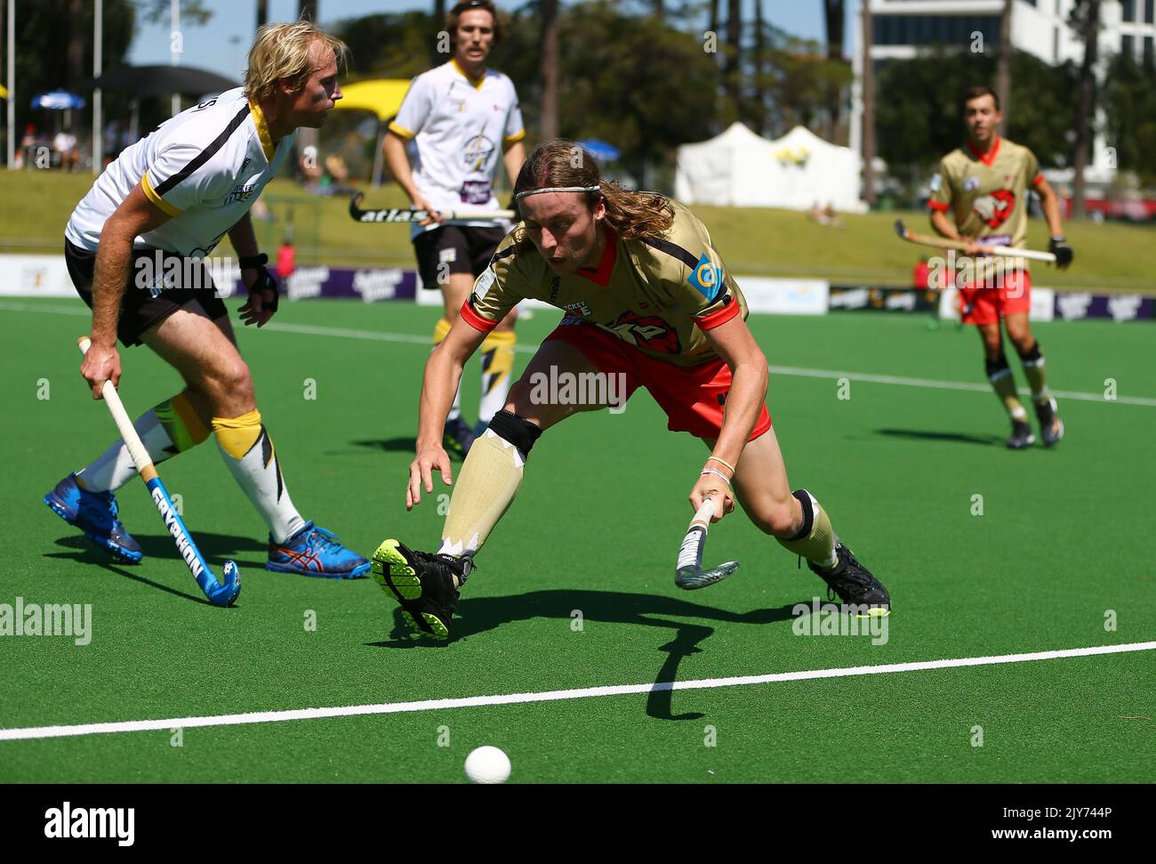 Ky Willott of the Pride in action during Round 6 Hockey One Mens match ...