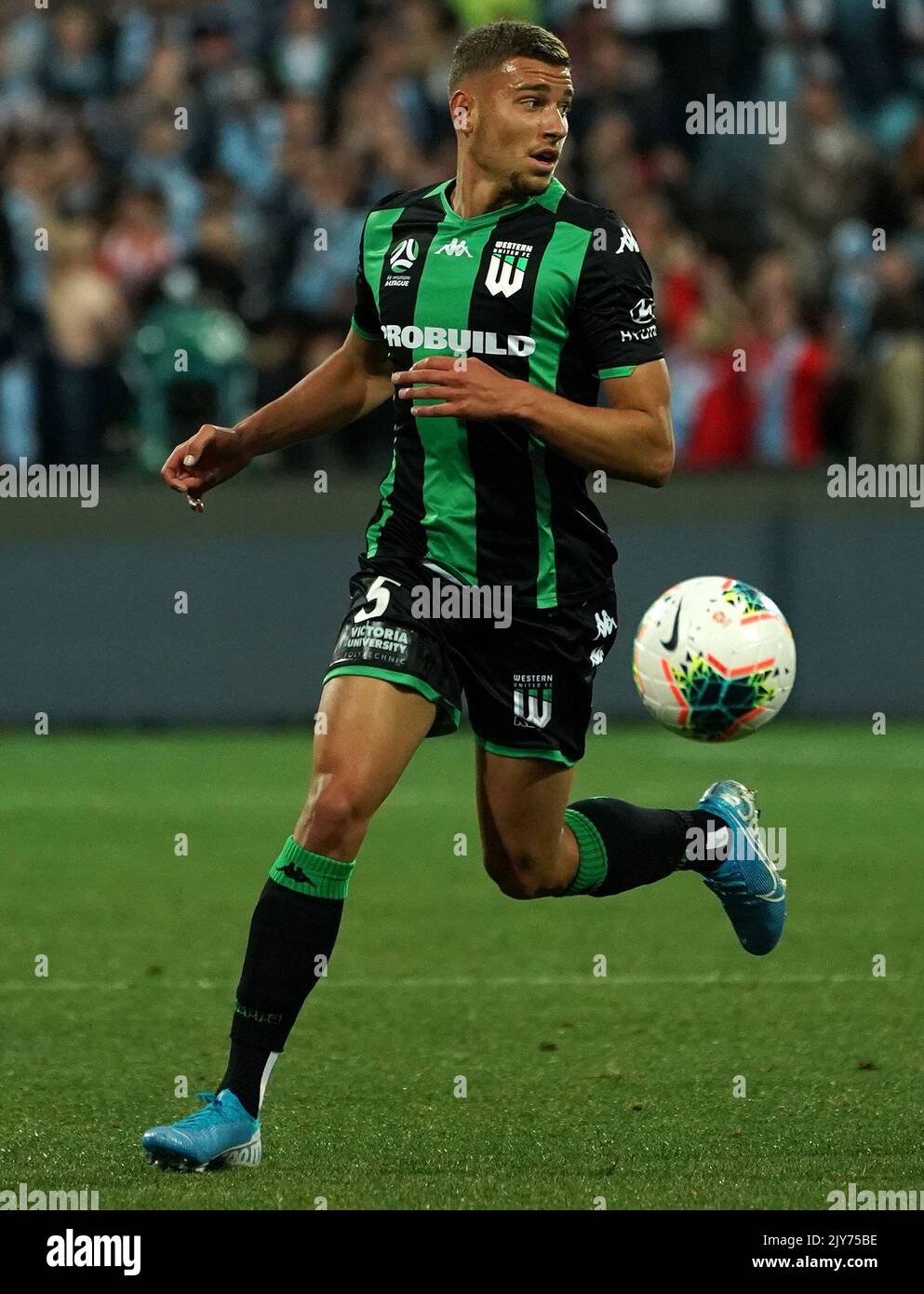 Dylan Pierias of Western United in action during the Round 3 A-League ...