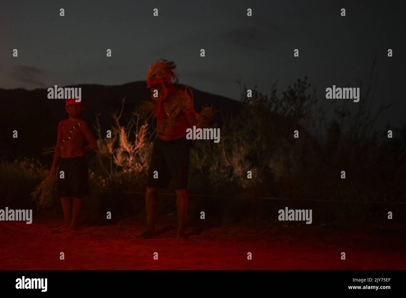 Traditional dancers perform during the official ceremony to celebrate ...