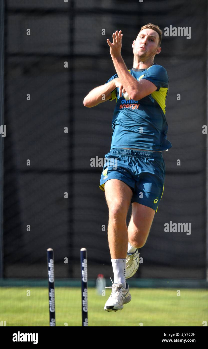 Billy Stanlake is seen during the Australian T20 cricket team training ...