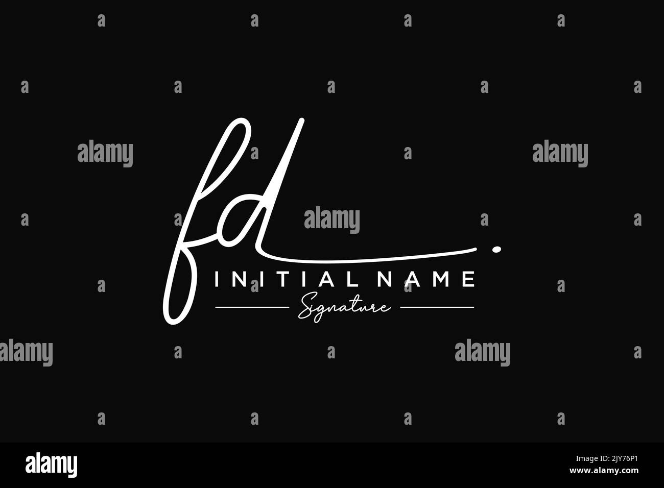 Letter fd logo vector vectors Black and White Stock Photos & Images - Alamy