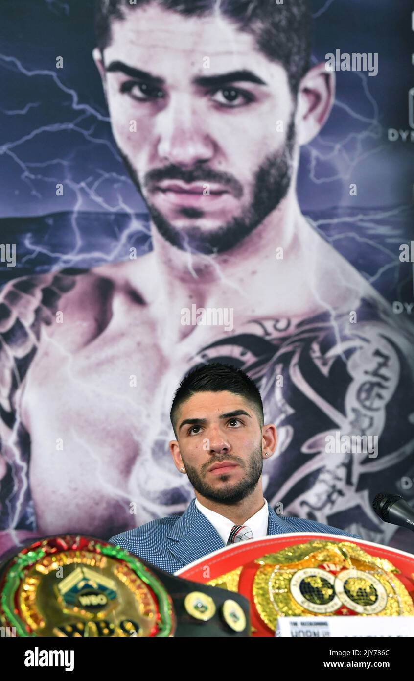 Michael Zerafa is seen during the official boxing announcement of "THE ...