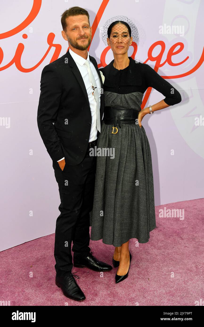 Lindy Rama-Ellis (right) poses for photos in the Bird Cade during Derby ...