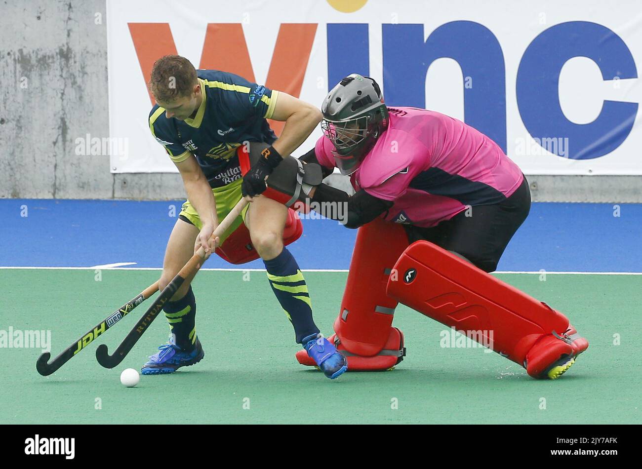 Joshua Beltz tigers gets around Thundersticks GK Tyler Lovell to score ...