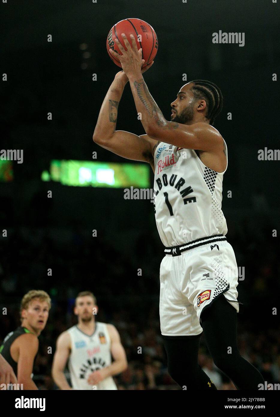Melo Trimble of Melbourne United shoots during the Round 5 NBL match ...