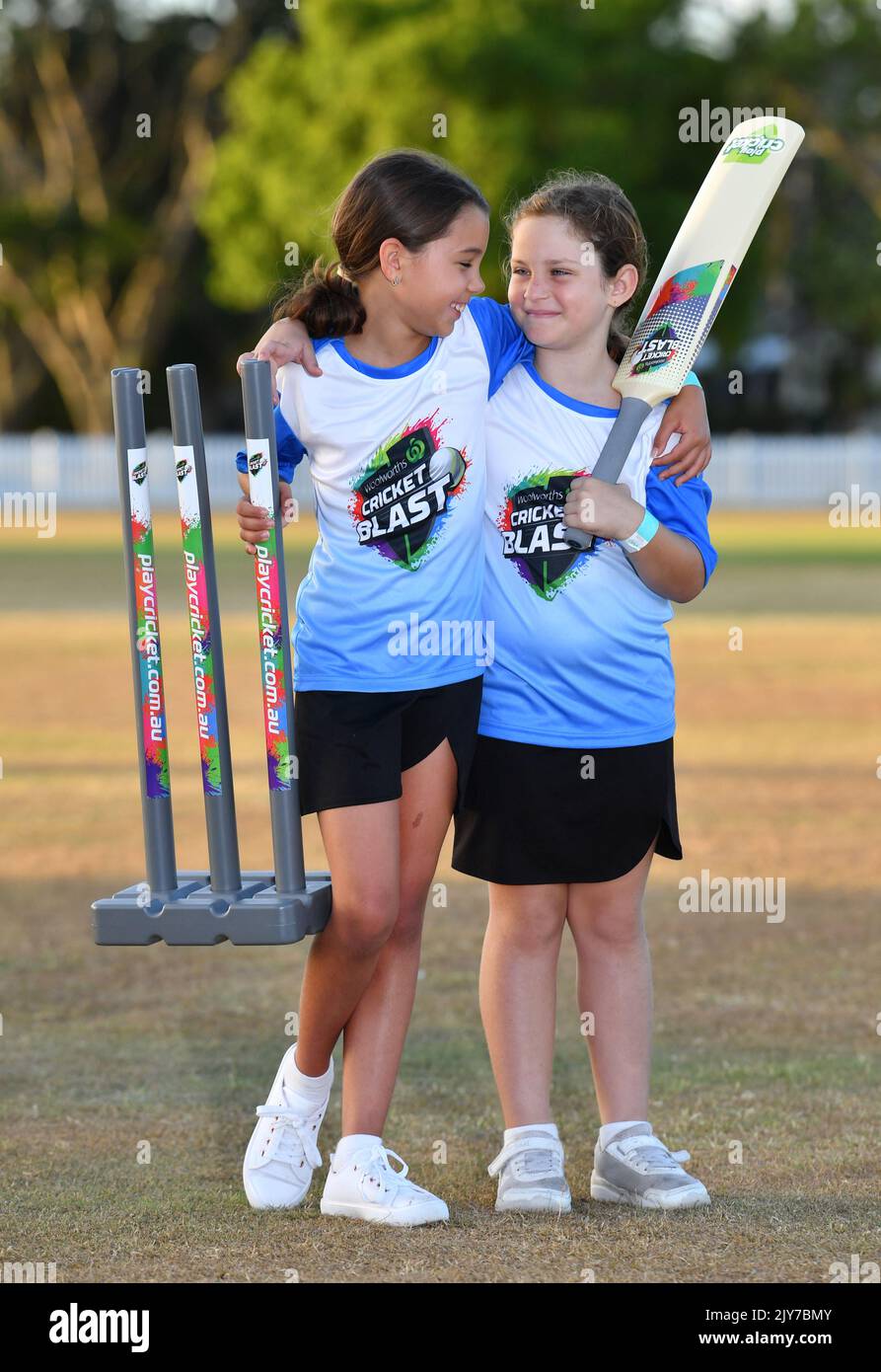 8 year old Cricket Juniors Abbey West (left) and Shimaya Attard (right ...