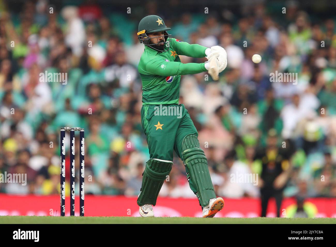 Asif Ali of Pakistan bats during the T20 International cricket match ...