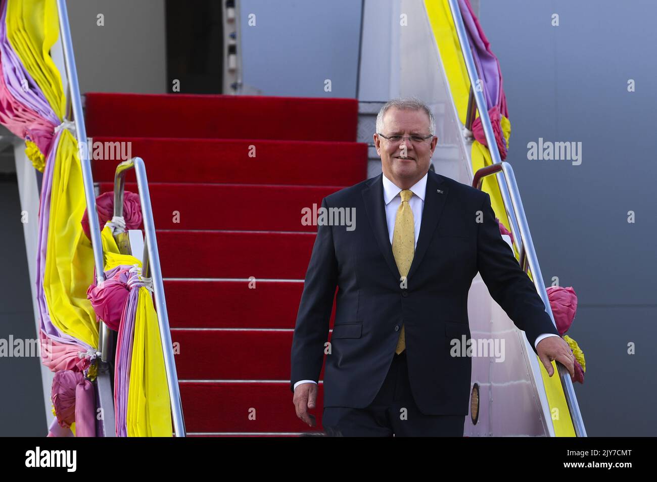 Australian Prime Minister Scott Morrison arrives in Bangkok ahead of ...