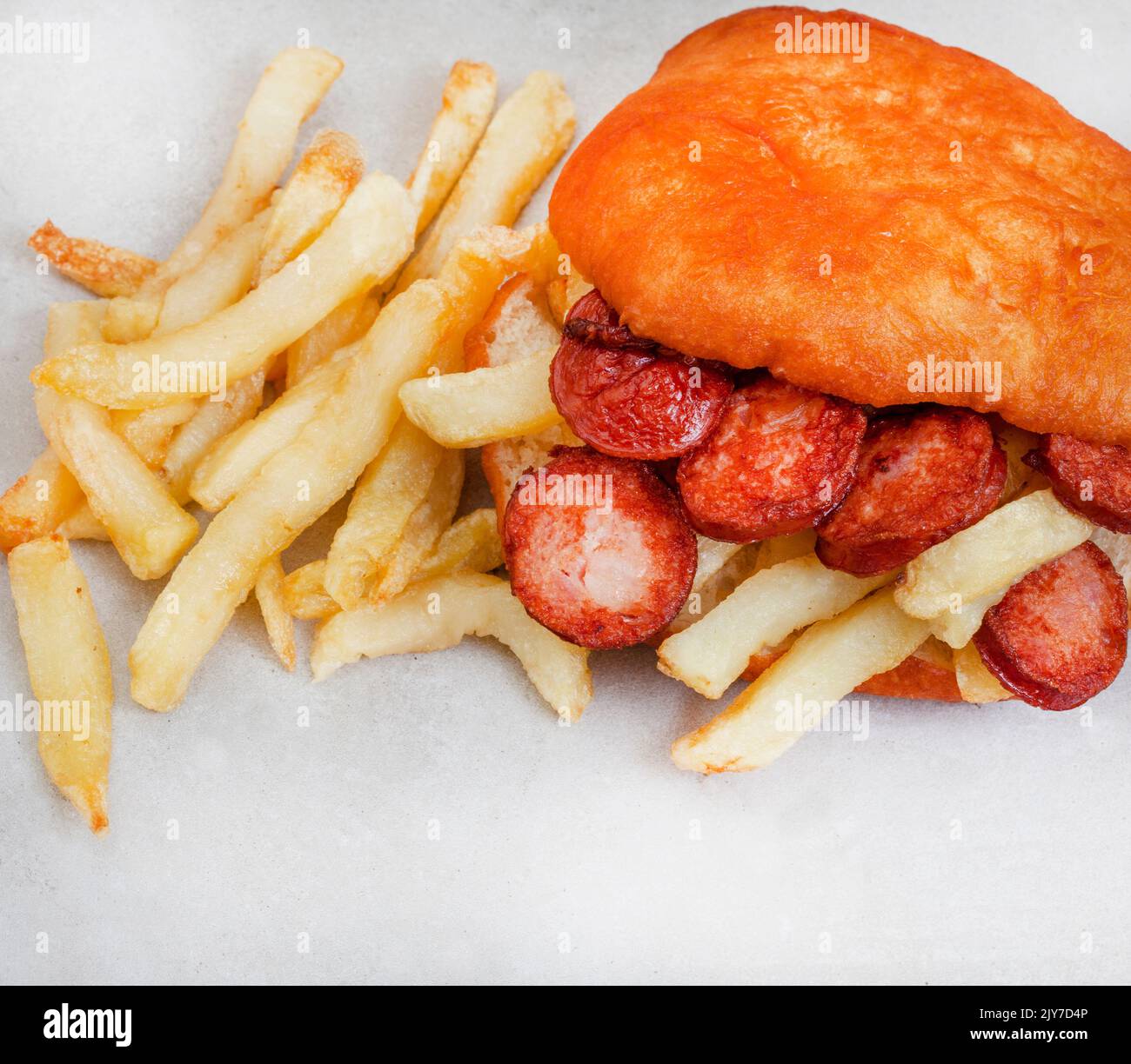 Popular South African Fast food or street food, Russian sausage and ...