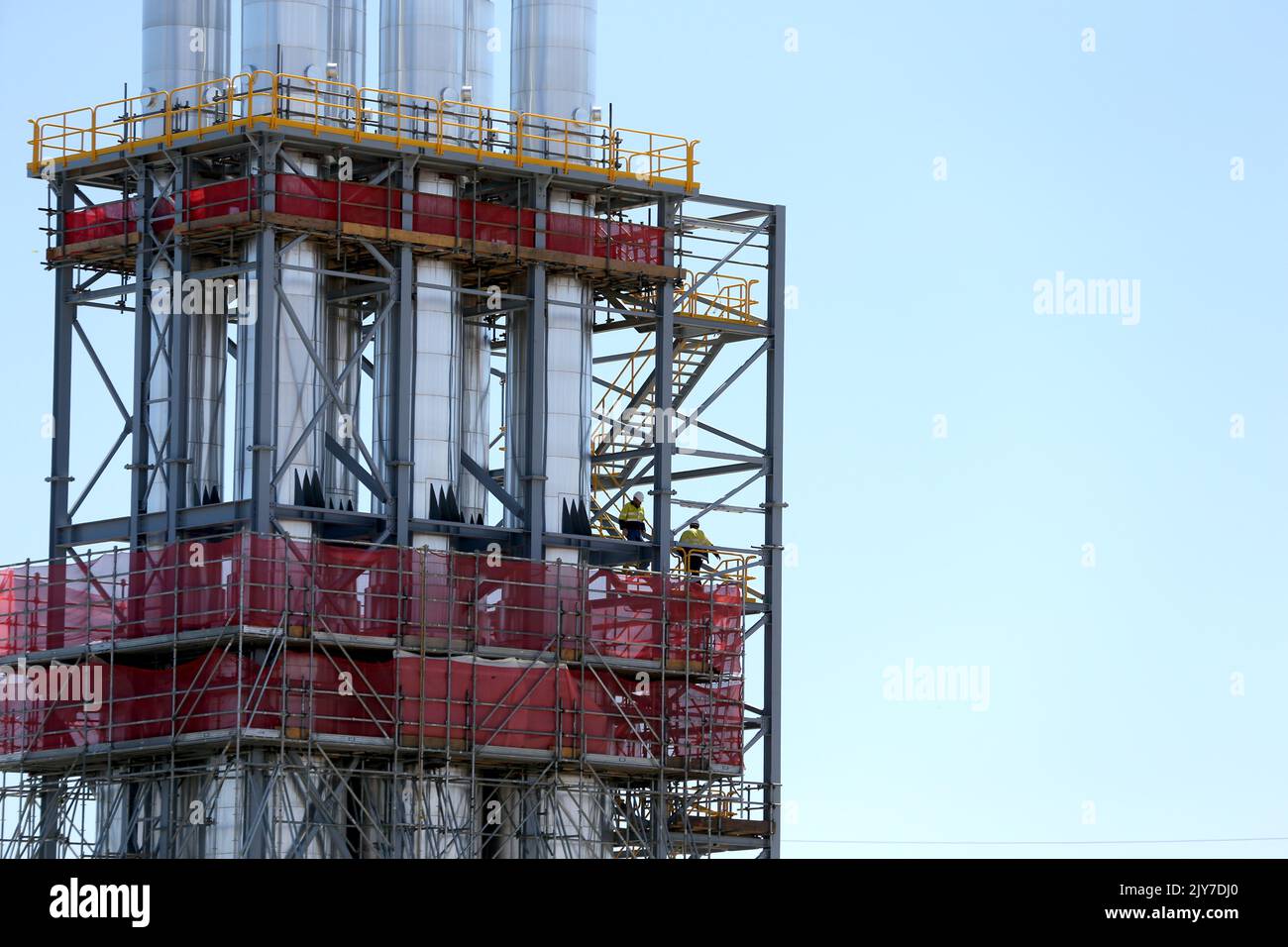 The Barker Inlet Power Station at the AGL Power Station at Torrens ...