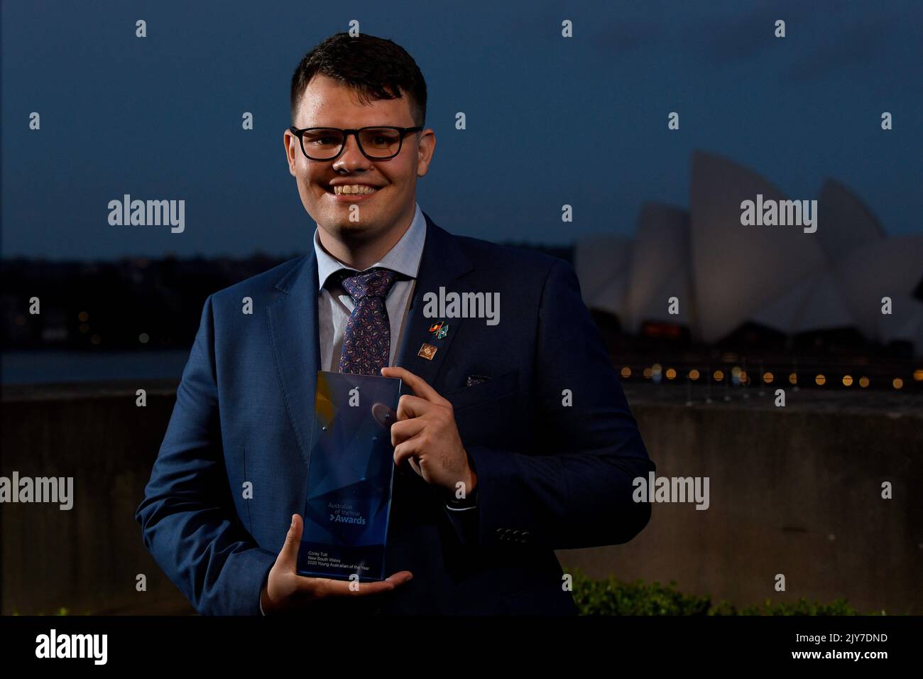 2020 NSW Young Australian of the Year Corey Tutt poses for a photograph ...