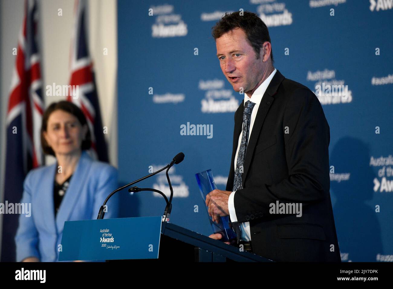 NSW Premier Gladys Berejiklian and 2020 NSW Local Hero Bernie ...