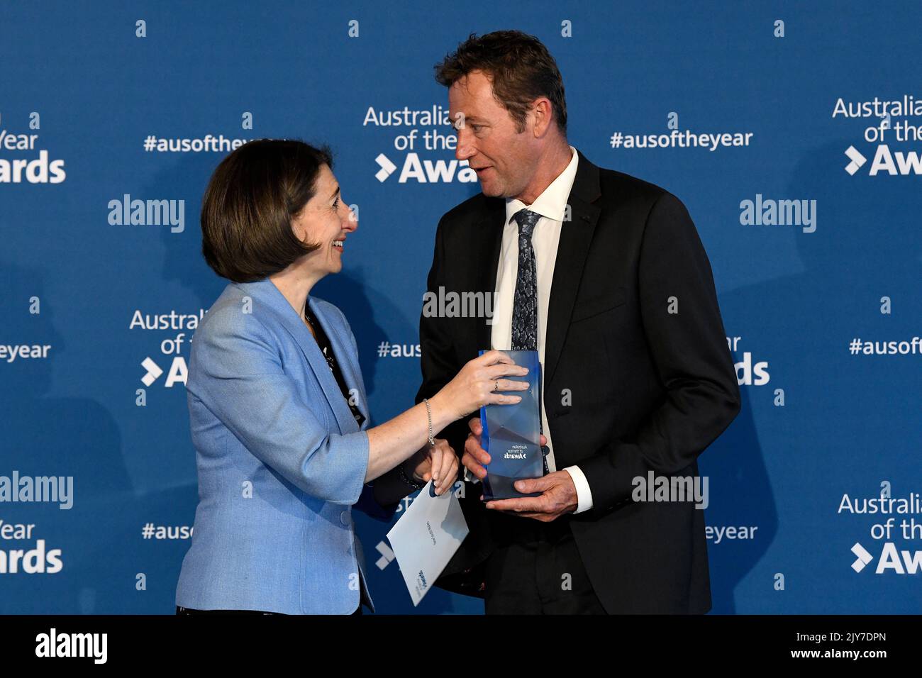 NSW Premier Gladys Berejiklian and 2020 NSW Local Hero Bernie ...