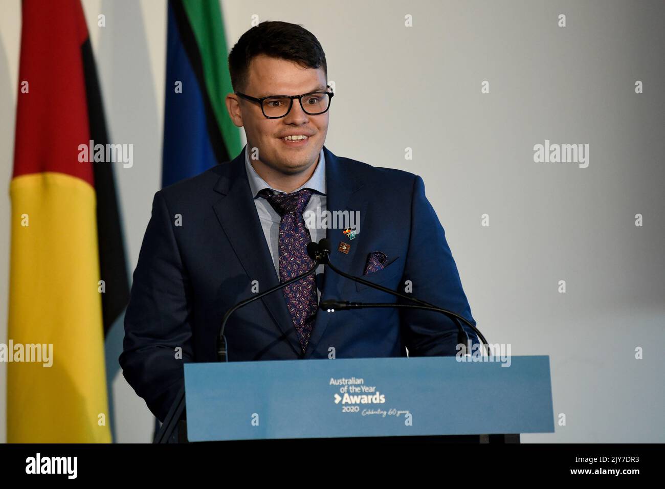 2020 NSW Young Australian of the Year Corey Tutt is seen during the ...