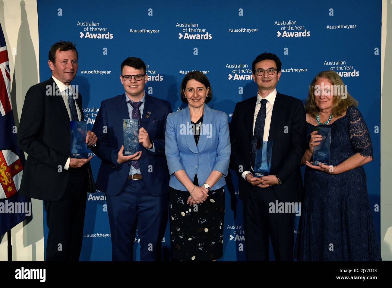 (L-R) 2020 NSW Local Hero Bernie Shakeshaft, NSW Young Australian of ...