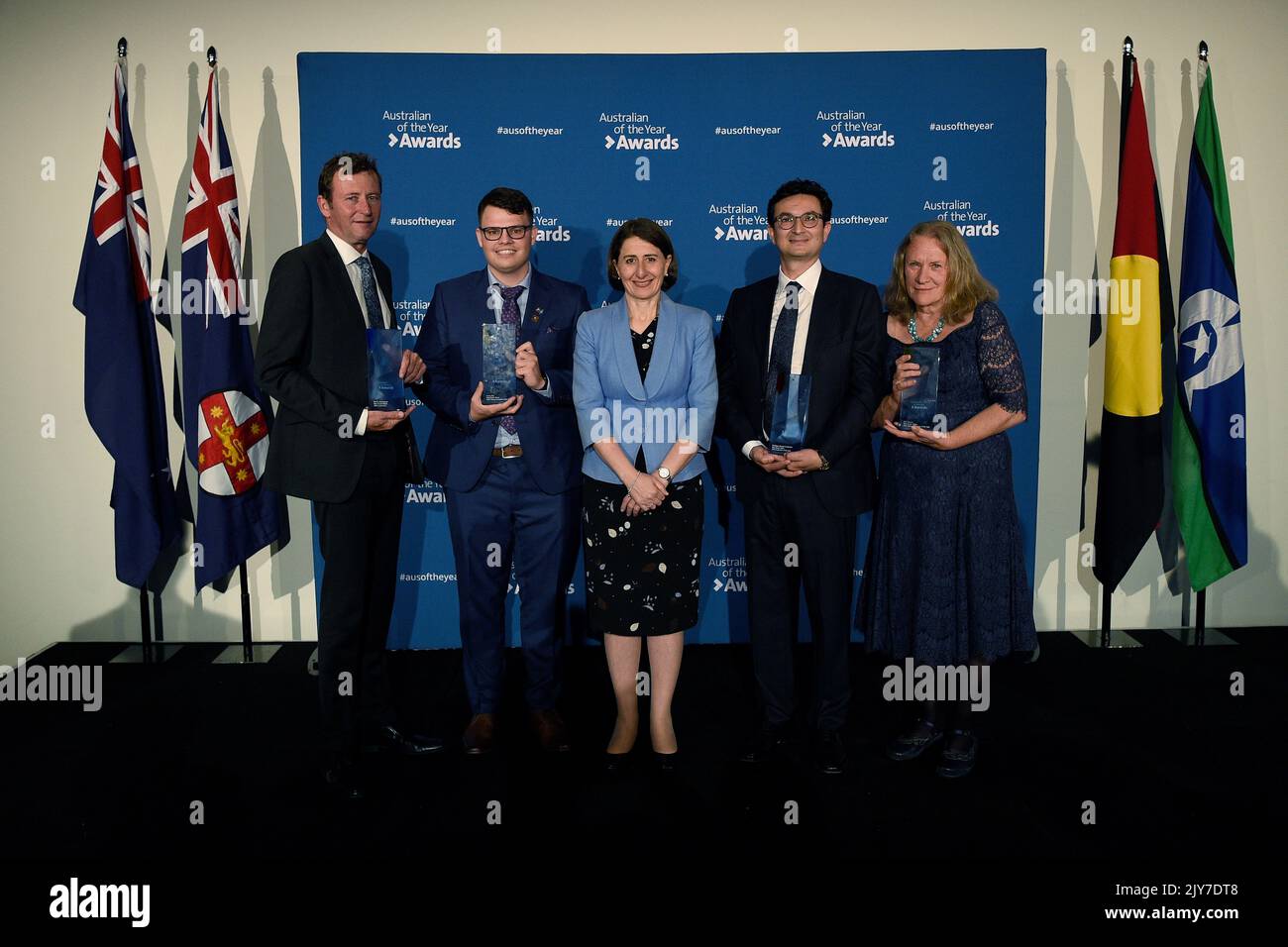 (L-R) 2020 NSW Local Hero Bernie Shakeshaft, NSW Young Australian of ...