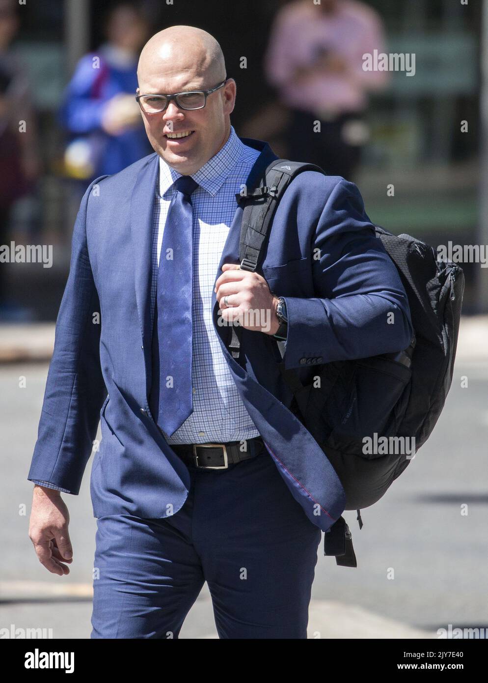 Detective Sergeant William Freeman is seen arriving at Coroners Court ...