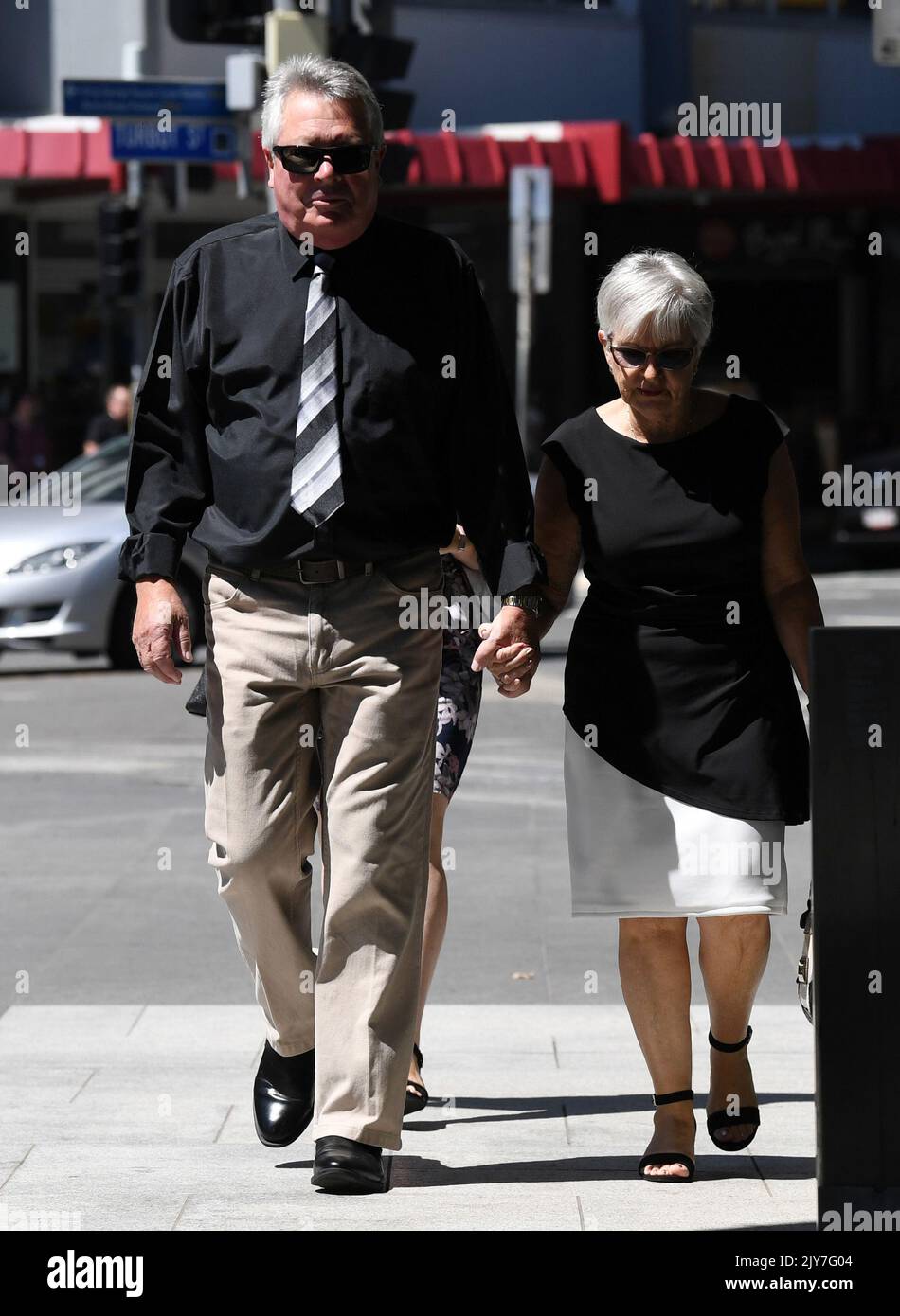 Rae and Colin Betts are seen arriving at the Coroner's Court in ...