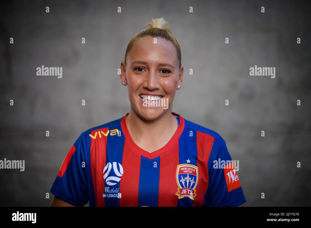 Gema Simon of the Newcastle Jets poses for a photograph during the W ...
