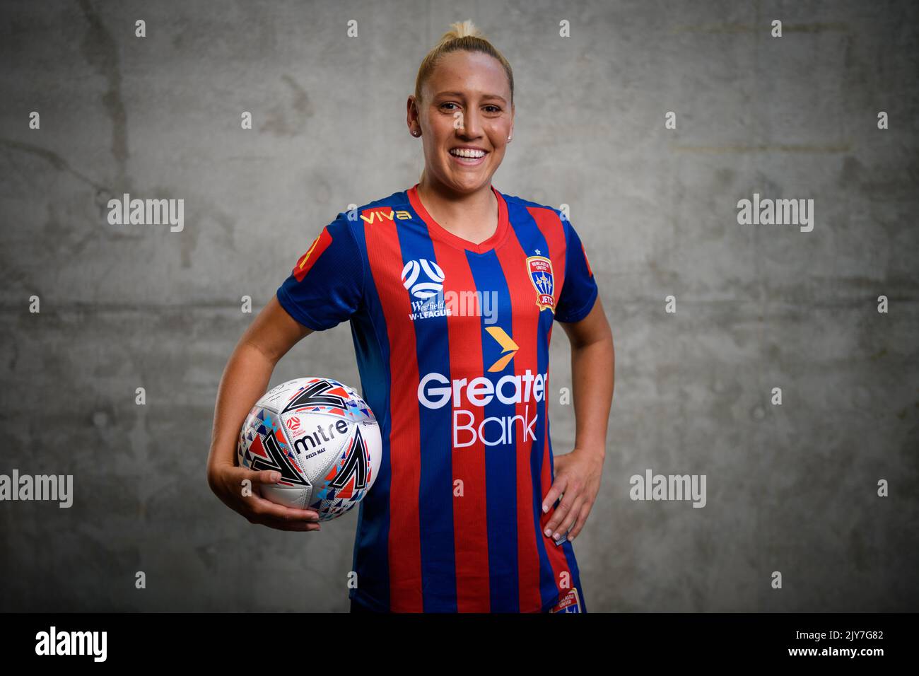 Gema Simon of the Newcastle Jets poses for a photograph during the W ...