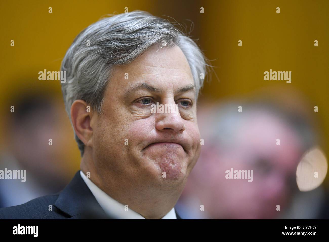 Westpac CEO Brian Hartzer speaks during a hearing of the House ...