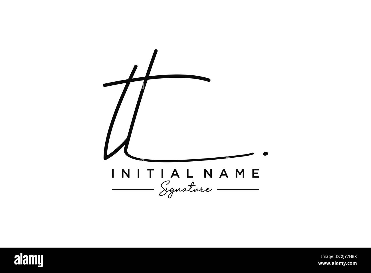 LT signature logo template vector. Hand drawn Calligraphy lettering ...