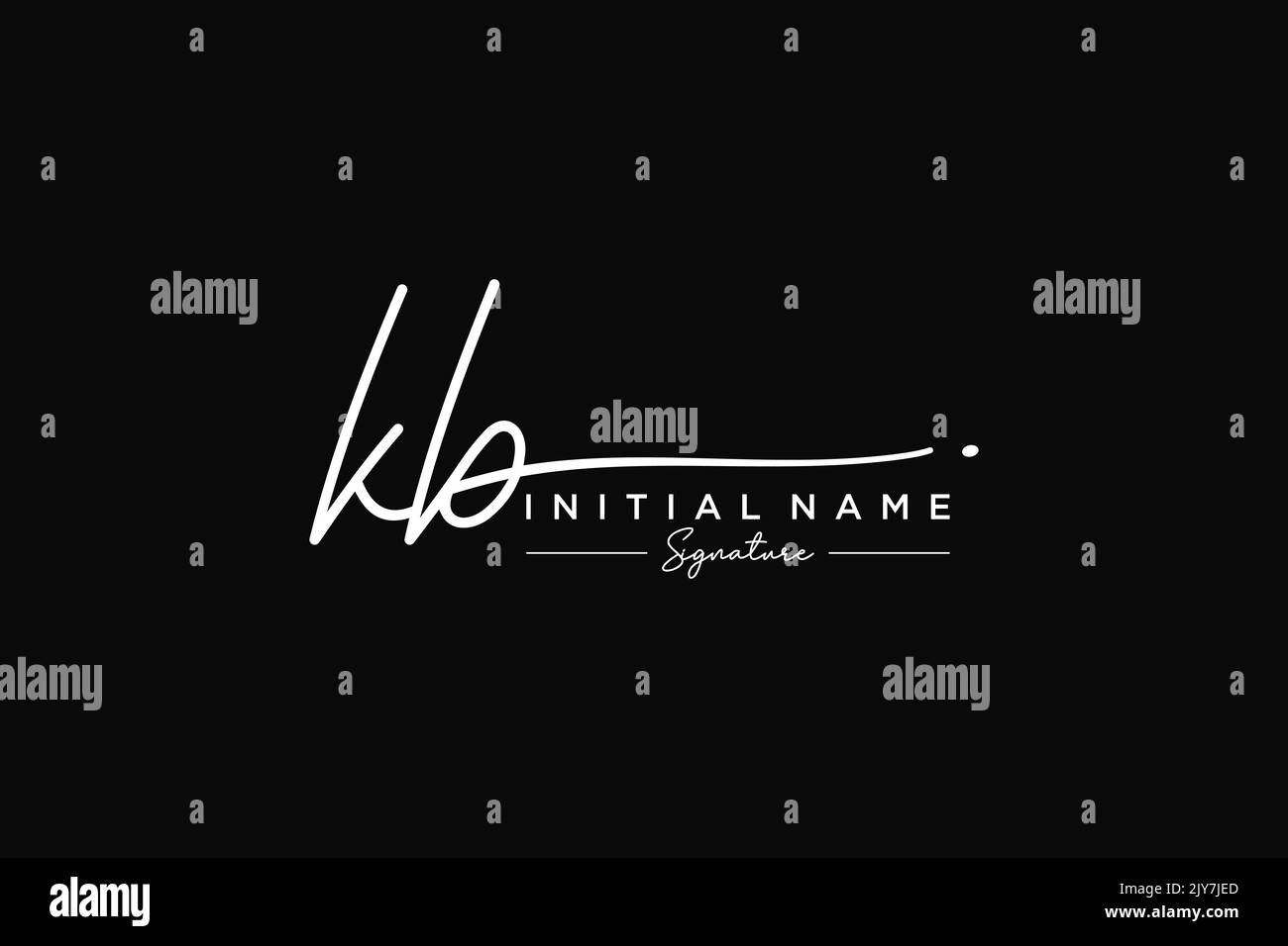 KB signature logo template vector. Hand drawn Calligraphy lettering ...