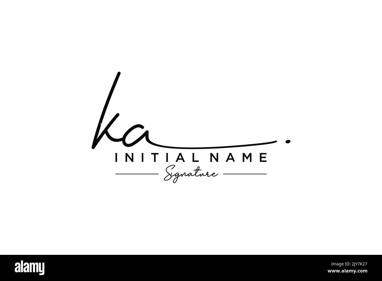 KA signature logo template vector. Hand drawn Calligraphy lettering ...
